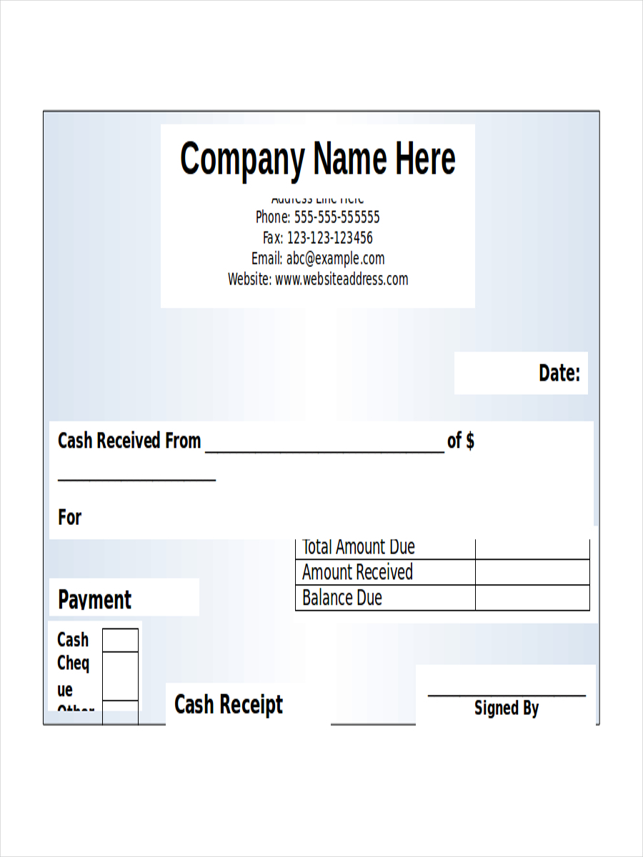 Cash Receipt - 8+ Examples, Format, Pdf | Examples