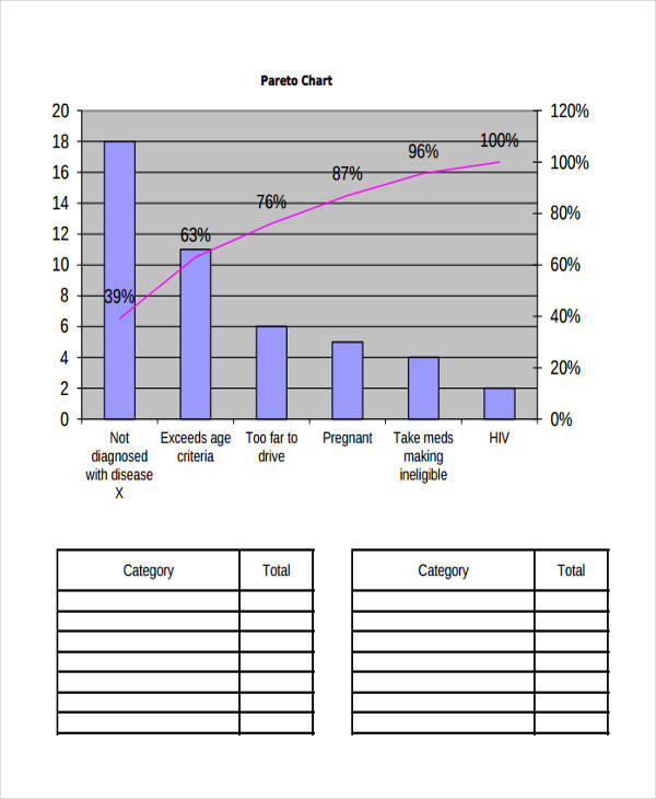 Pareto Chart - 6+ Examples, Format, Pdf | Examples