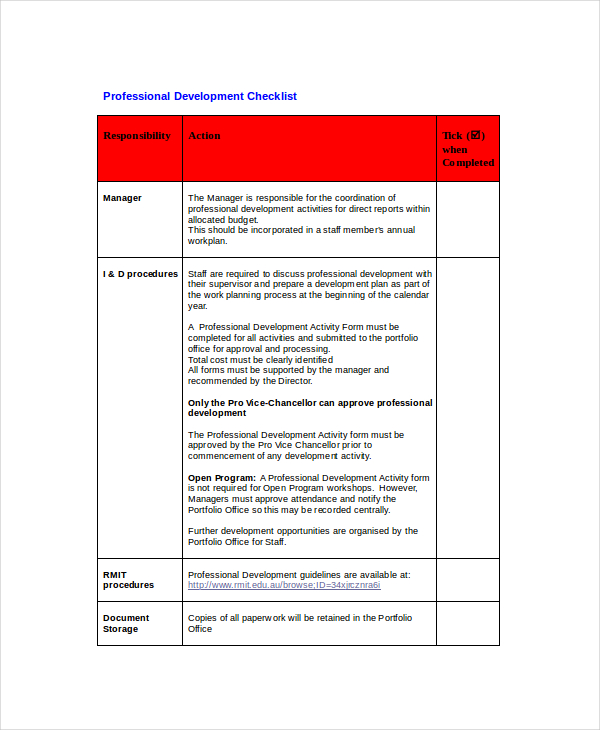Checklist Examples - 79+ in DOC | Examples