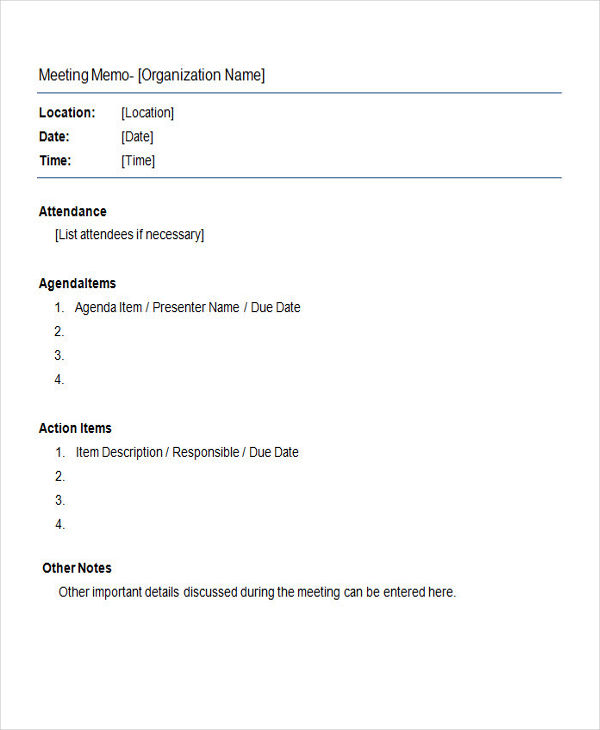 Professional Memo - 7+ Examples, Format, Pdf | Examples