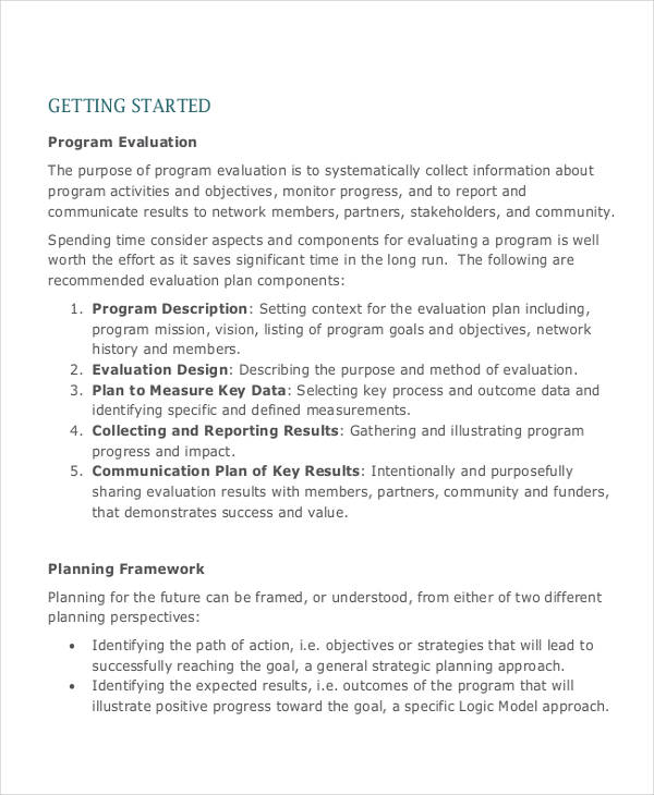 FREE 8 Evaluation Plan Examples Samples In PDF Examples