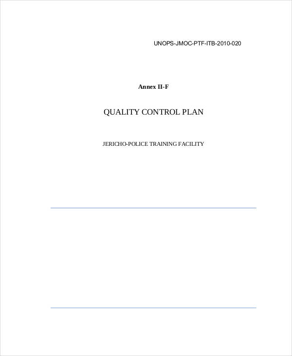 Quality Plan - 27+ Examples, Format, Pdf | Examples