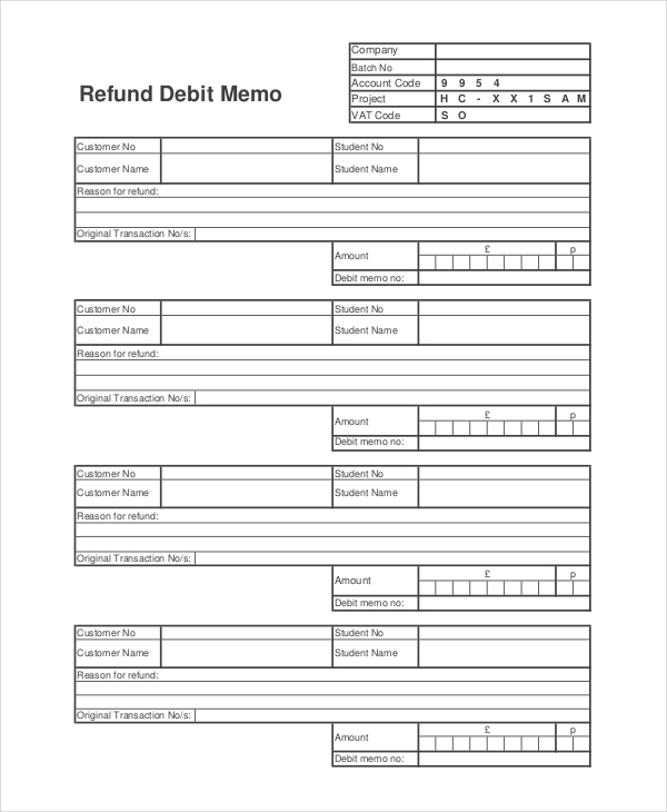 Debit Memo 11 Examples Format Pdf Tips