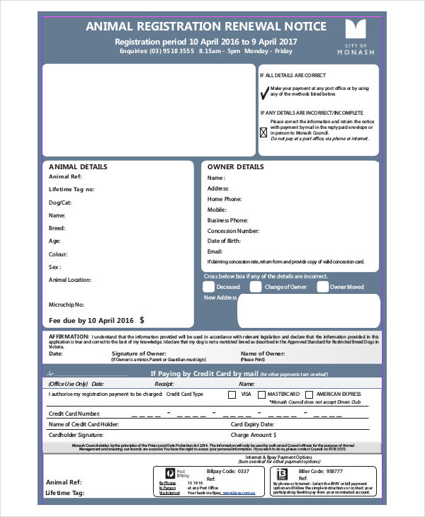 Renewal Notice - 8+ Examples, Format, Pdf | Examples
