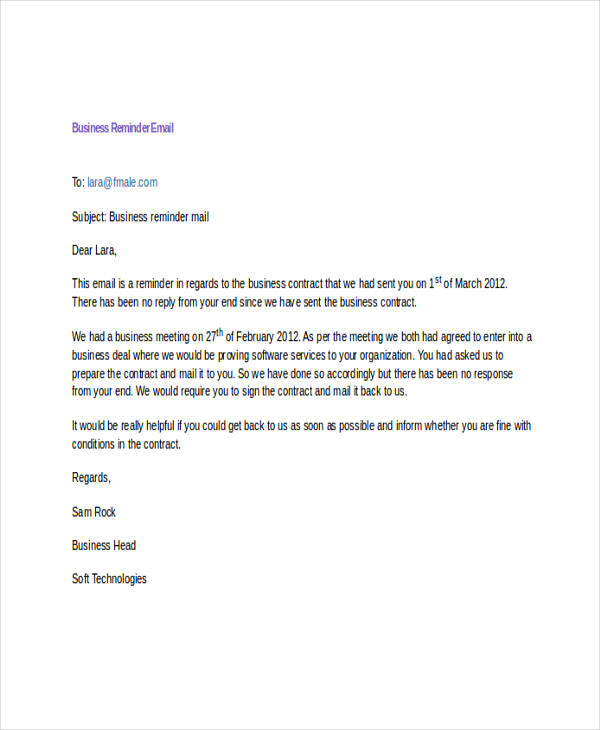 Business Email - 25+ Examples, Format, Pdf | Examples