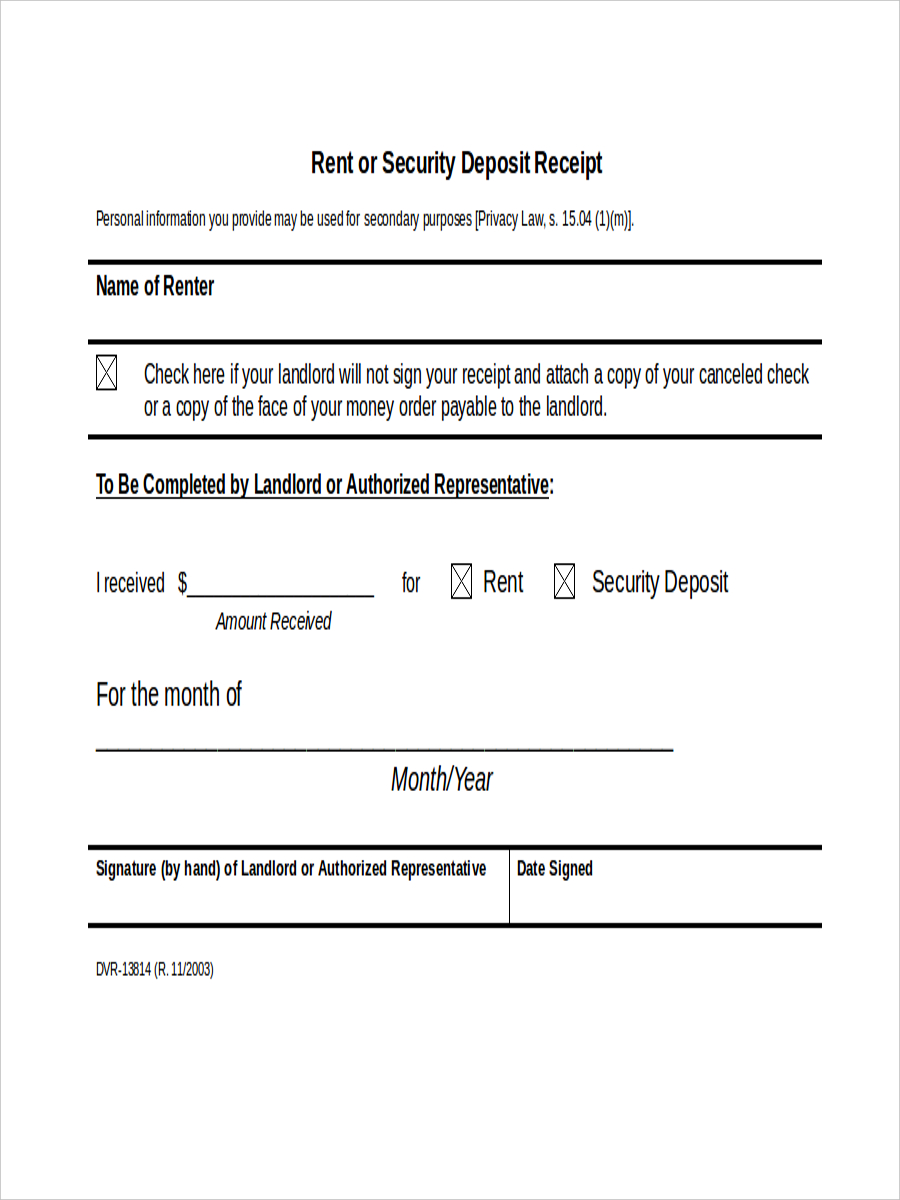 Deposit Receipt - 8+ Examples, Format, Pdf | Examples