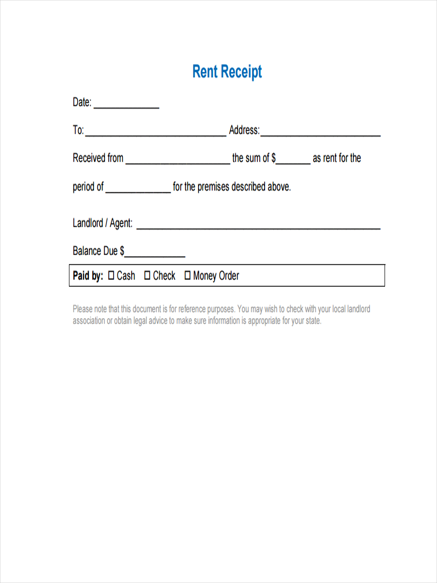 133 Printable Rental Receipt Template Forms Fillable Amp Pinterest In 