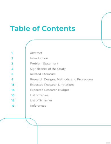 22+ Table of Contents Format APA Examples - PDF, Google Docs, Word ...