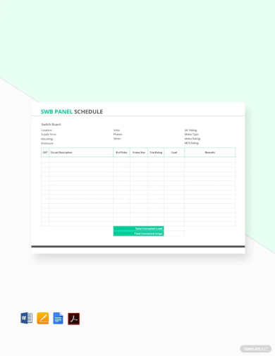 Panel Schedule - 11+ Examples, Format, Pdf | Examples