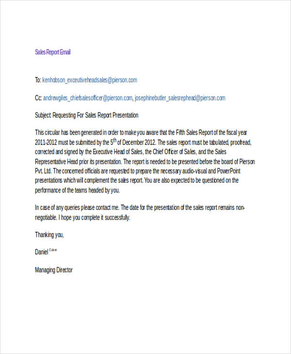 Email Report Template
