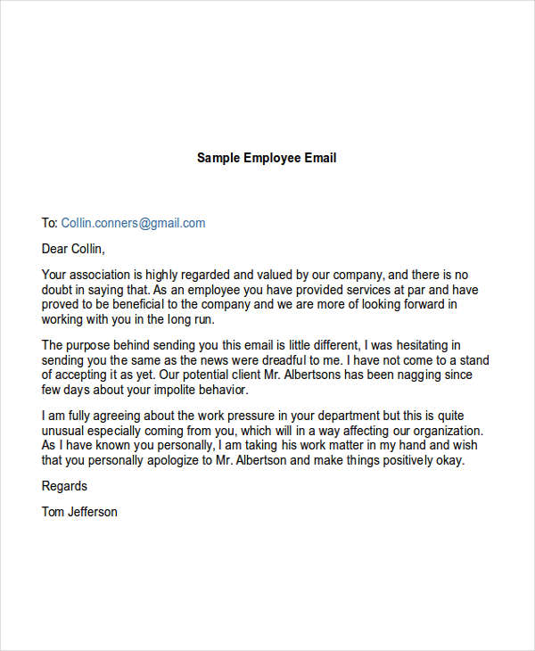 Sample Letter Of Complaint About A Coworker
