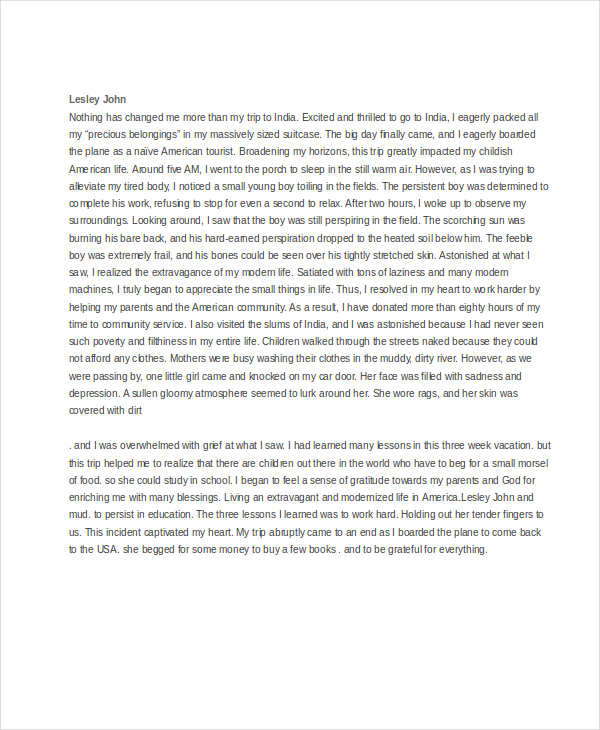 Travel Essay 4 Examples Format Pdf Examples