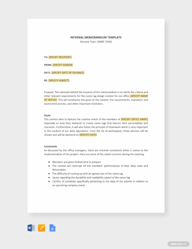 Internal Memo - 25+ Examples, Format, Pdf | Examples