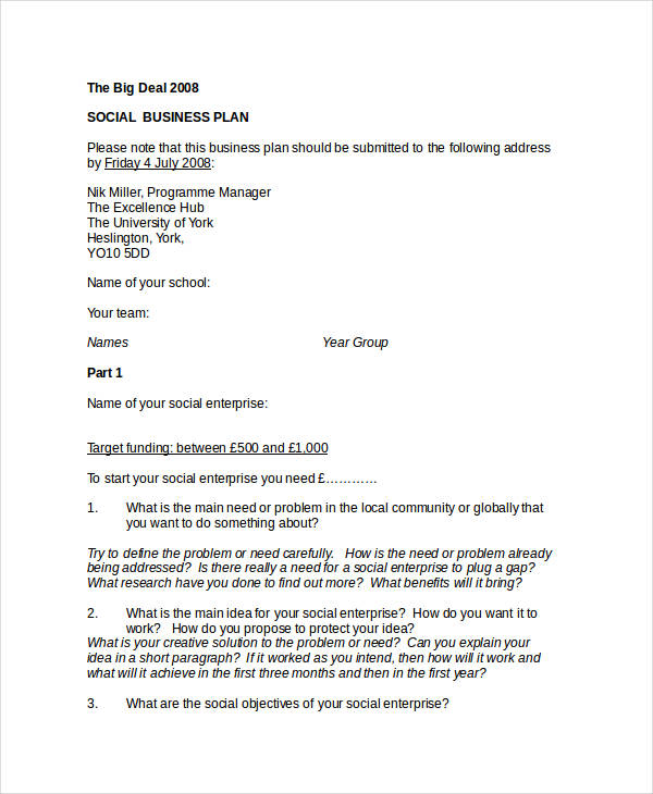 Simple Business Plan 36 Examples Format Pdf