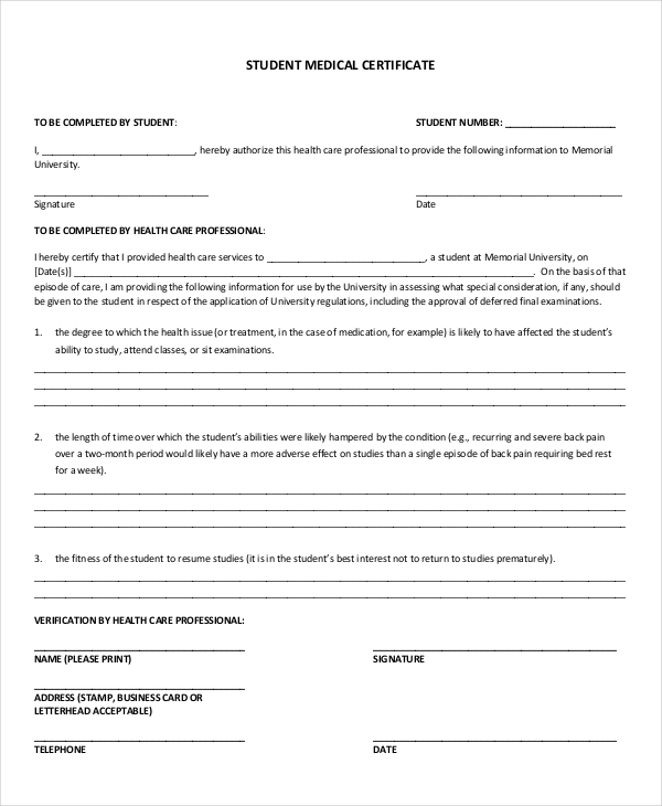 Medical Certificate Template Australia