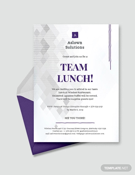 Lunch Invitation Examples Format Pdf Examples