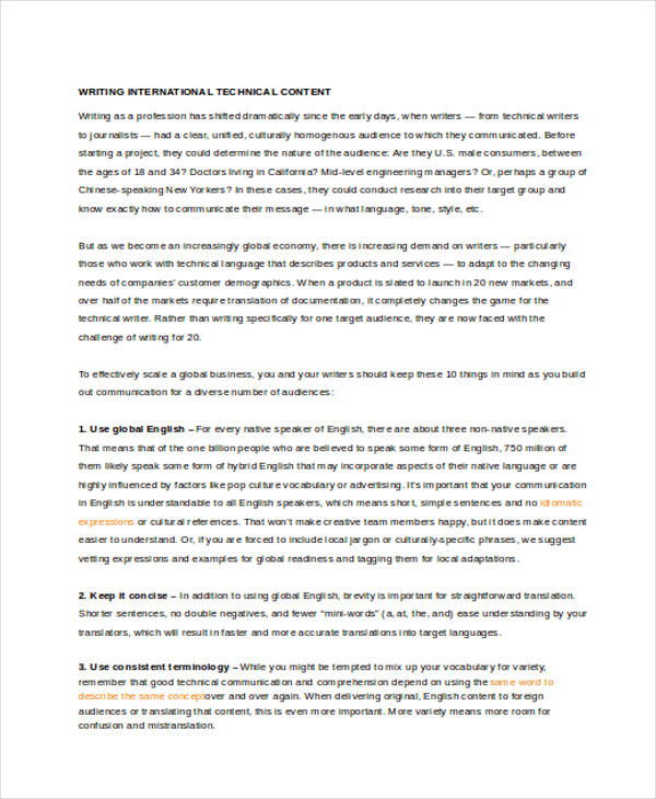 Free Writing Examples 32 In PDF DOC Examples