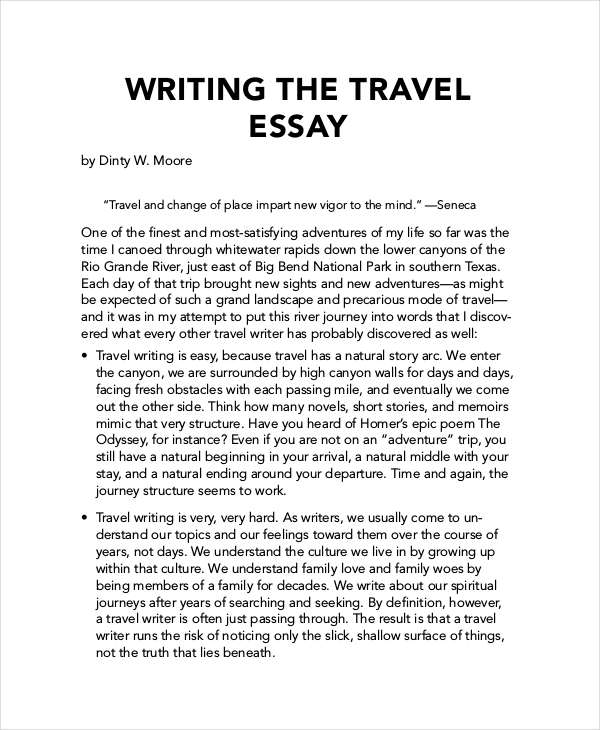 Travel Essay - Examples, Format, Doc, How to Write, Pdf
