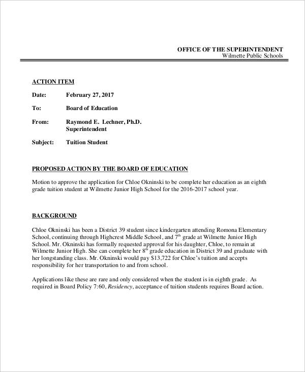 Student Memo 8 Examples Format Pdf Examples