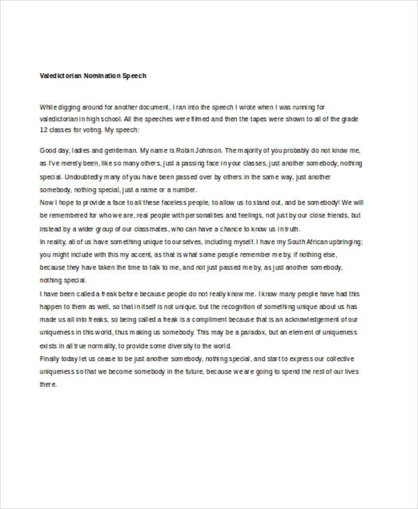 7 Valedictorian Speech Examples Samples 7 Valedictorian Speech Examples Samples