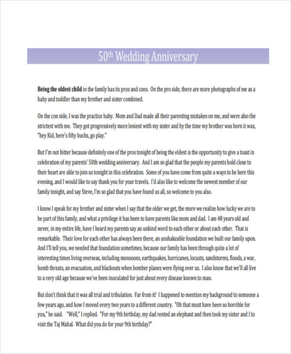 Wedding Speech 7 Examples Format Sample Examples