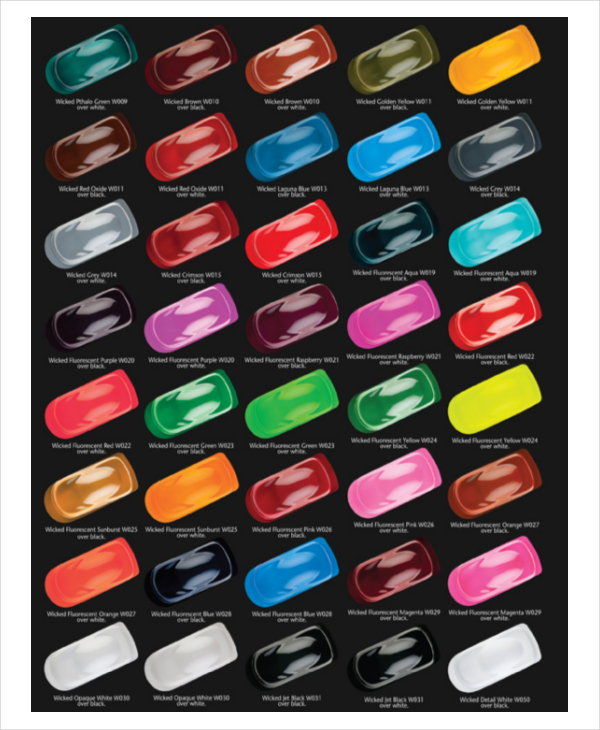 Color Chart - 7+ Examples, Format, Pdf | Examples