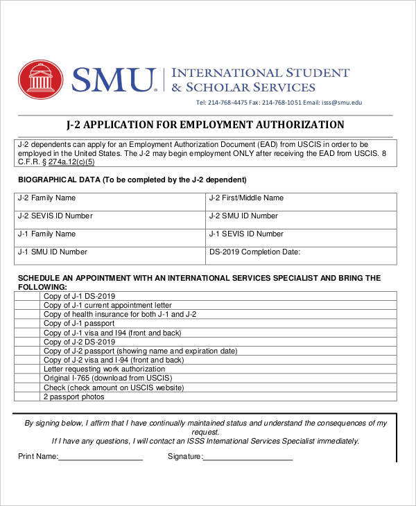 Work Application - 9+ Examples, Format, Pdf | Examples