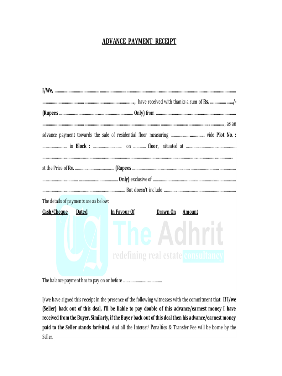 Payment Receipt - 14+ Examples, Format, Pdf | Examples