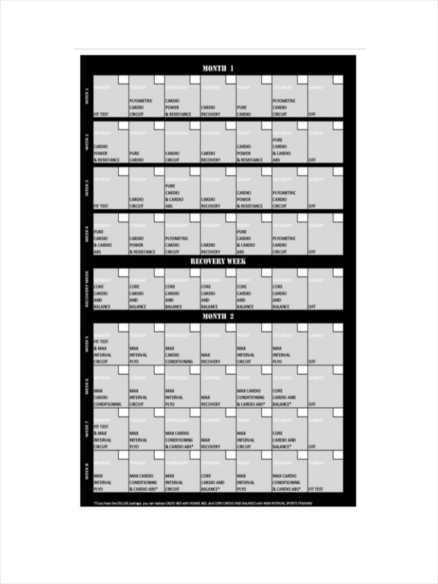Blank Schedule - 7+ Examples, Format, Pdf | Examples