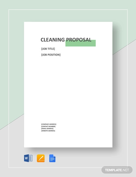 Cleaning Proposal - 17+ Examples, Format, Pdf | Examples