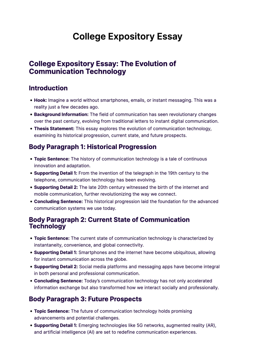 Expository Essay - 6+ Examples, Format, Pdf | Examples