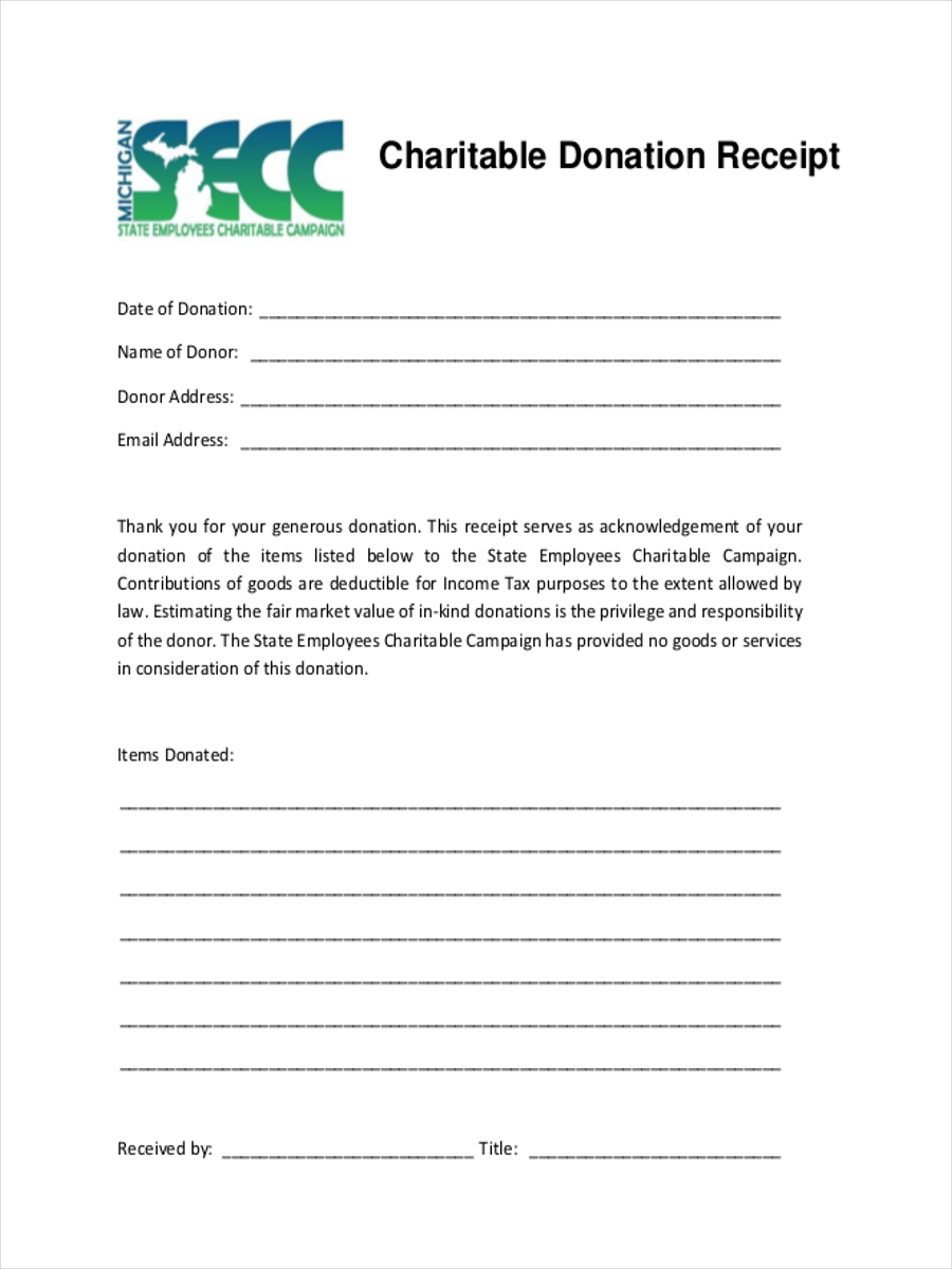 Donation Receipt 10 Examples Format Pdf Examples
