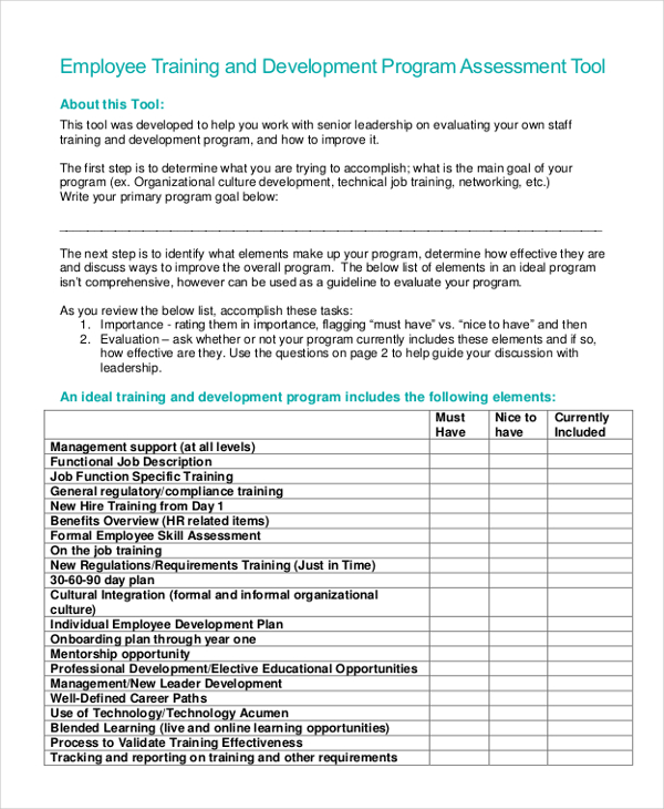 Training Program Examples 20 In PDF InDesign PSD MS Word 