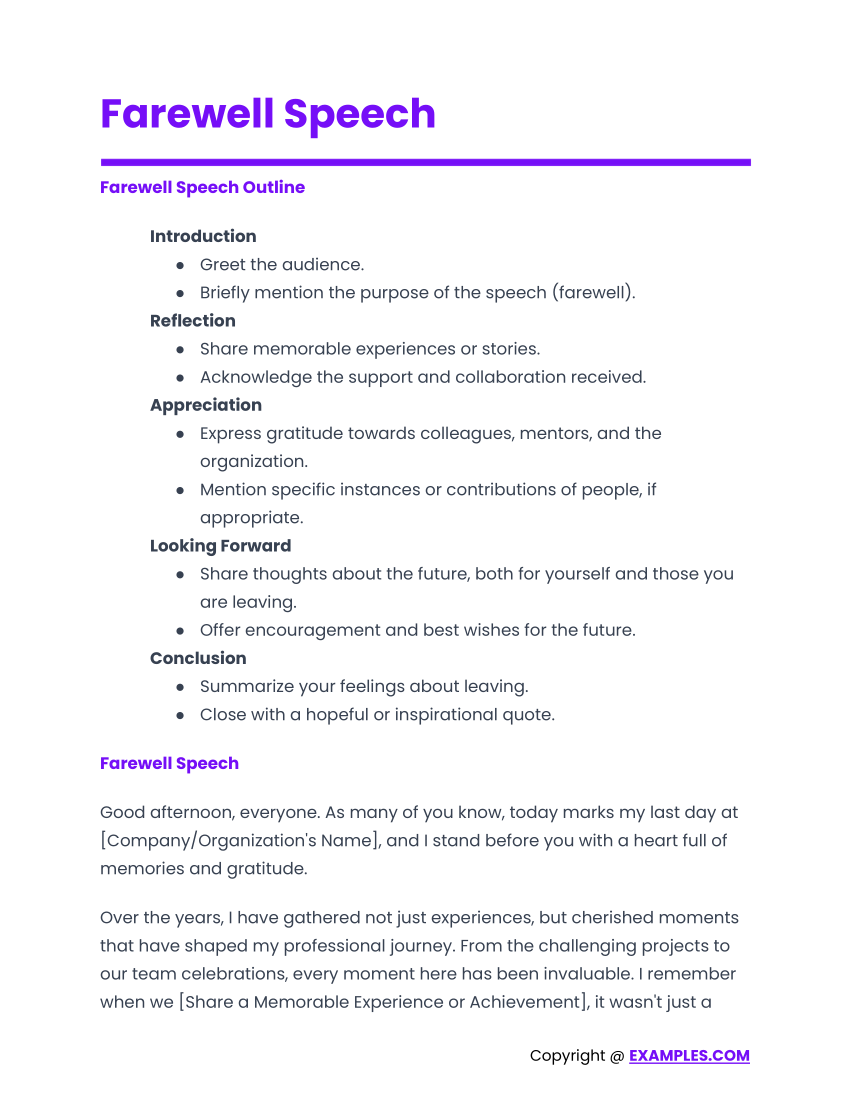 Special Occasion Speech - 7+ Examples, Format, Sample | Examples