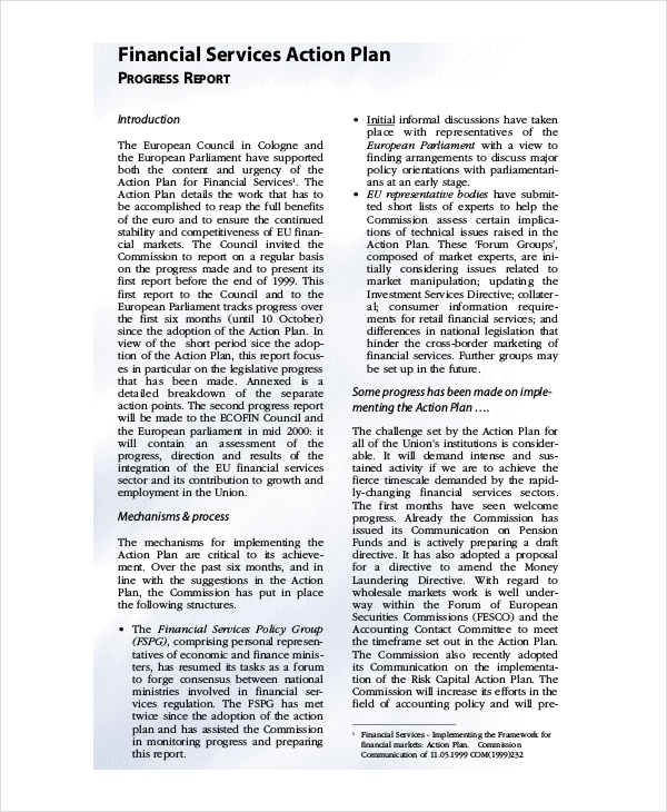 Financial Plan - 11+ Examples, Format, Pdf | Examples