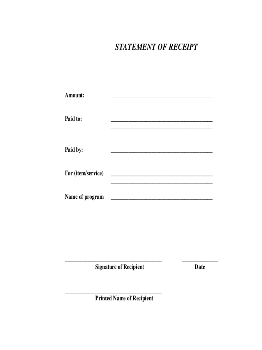 Generic Receipt - 7+ Examples, Format, Pdf | Examples