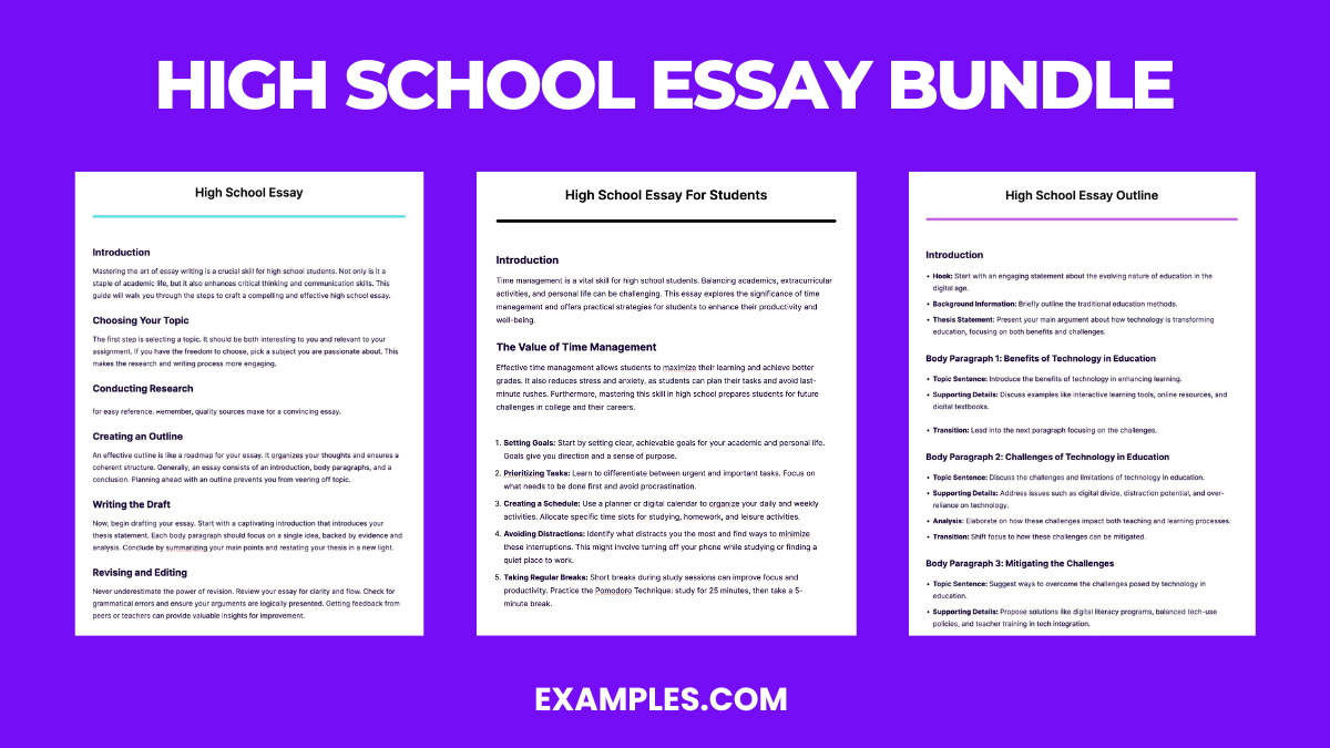 High School Essay - 10+ Examples, Format, Pdf | Examples
