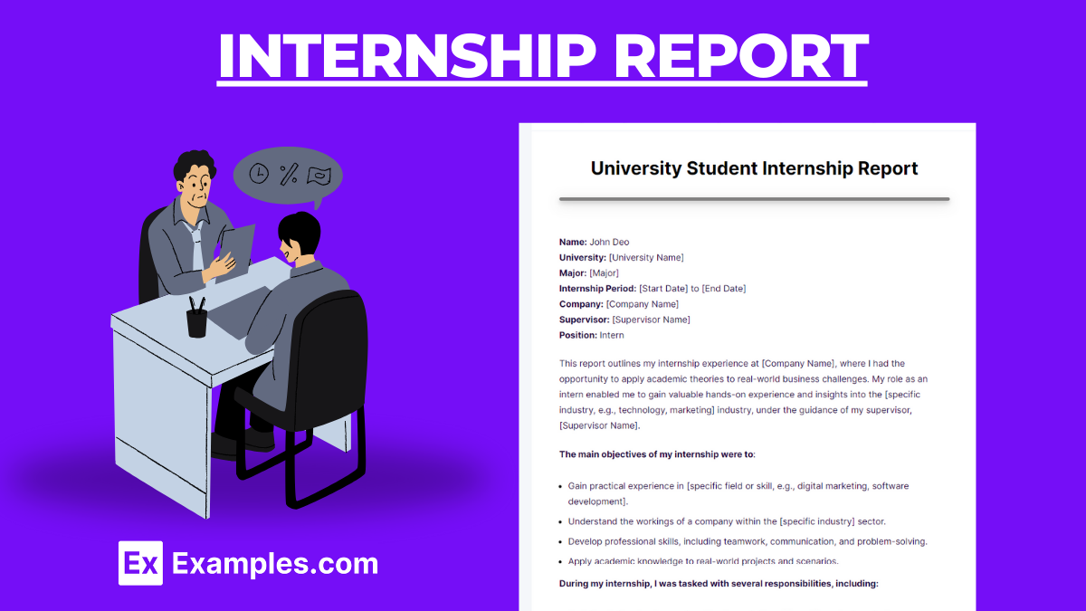 Internship Report - 14+ Examples, Format, Pdf | Examples