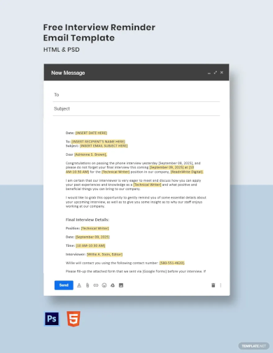 Interview Email - 22+ Examples, Format, Pdf | Examples