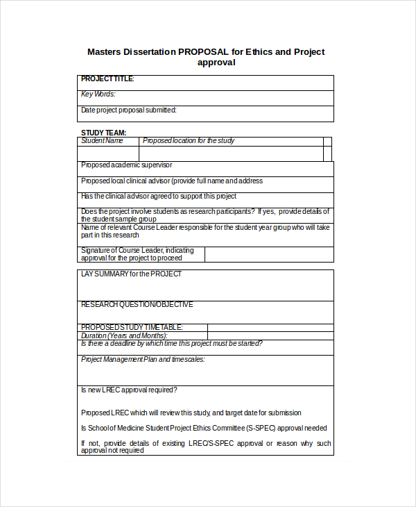Dissertation Proposal 7 Examples Format Pdf Examples