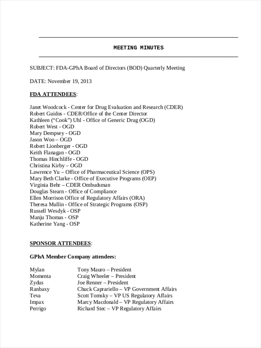 Minutes Meeting Writing 10 Examples Format Pdf Examples