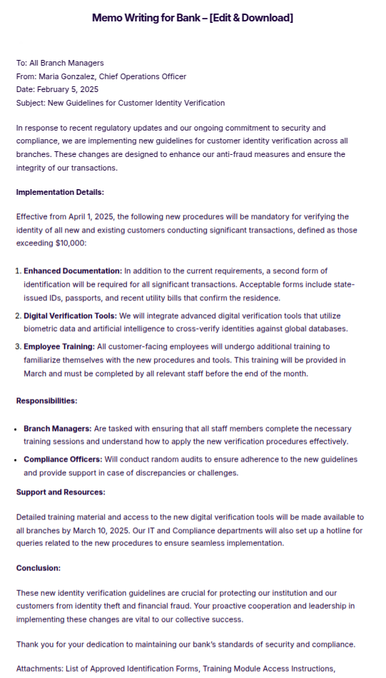 15+ Memo Writing Examples to Download