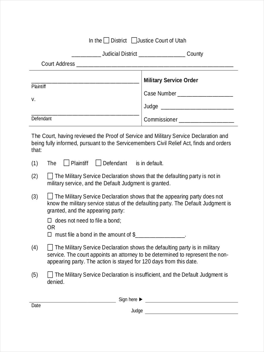 Service Order - 8+ Examples, Format, Pdf | Examples