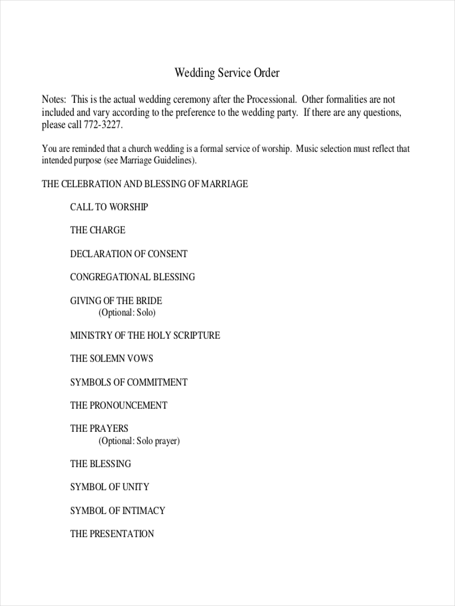 Service Order - 8+ Examples, Format, Pdf | Examples