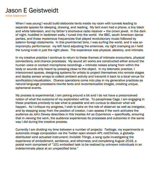 Artist Statement - 15+ Examples, Format, Pdf | Examples