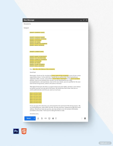 Interview Email - 22+ Examples, Format, Pdf | Examples