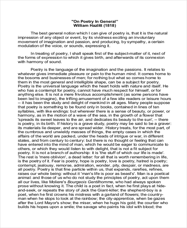  Poetry Analysis Paper Poetry Analysis Essay A Beginner s Guide 