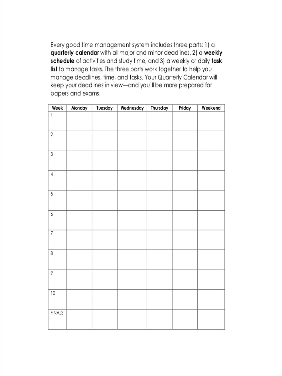 Manufacturing Production Schedule Template