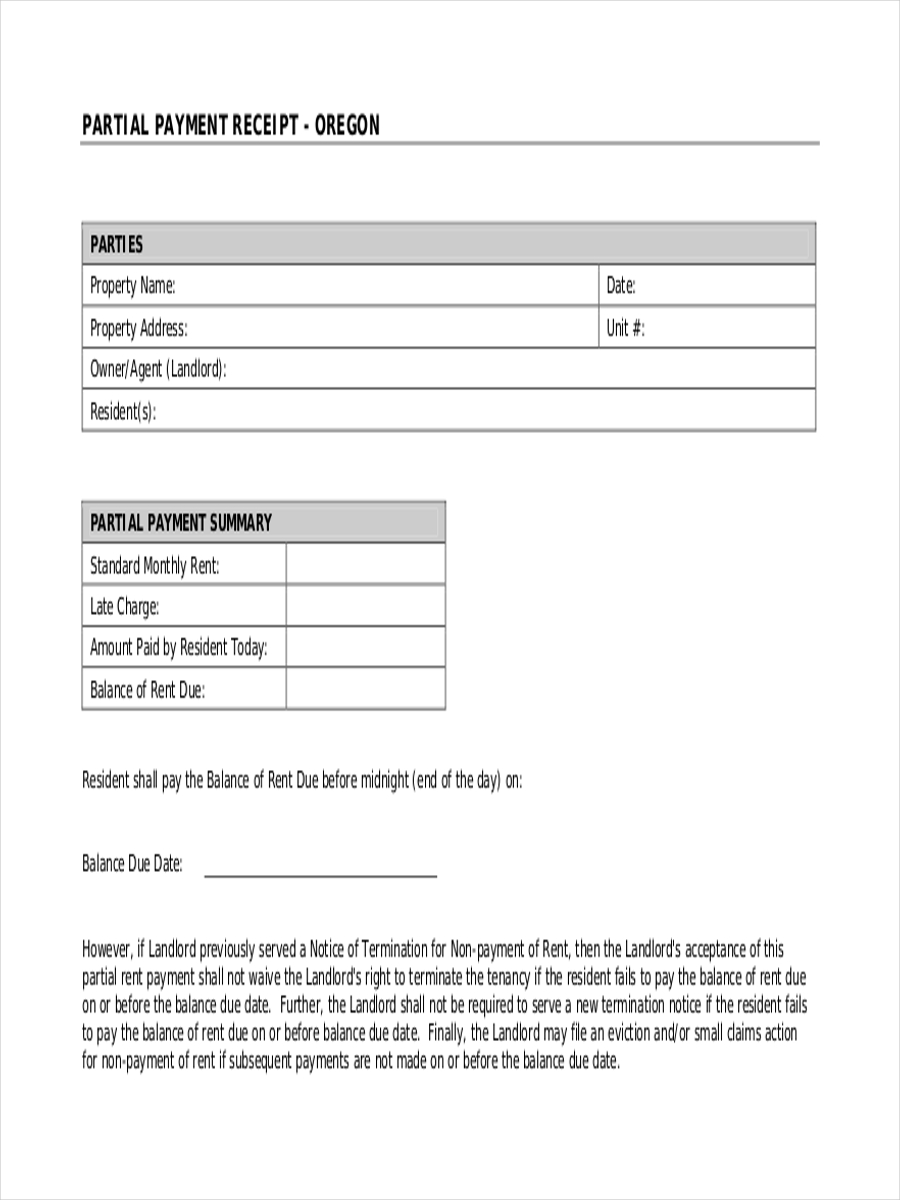 Payment Receipt Template Free Word Templates