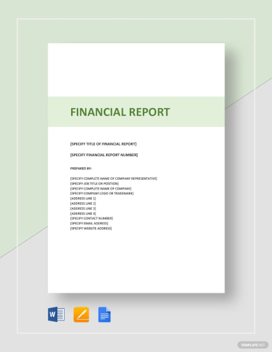 Financial Report - 33+ Examples, PDF, MS Word, Pages, Google Docs ...